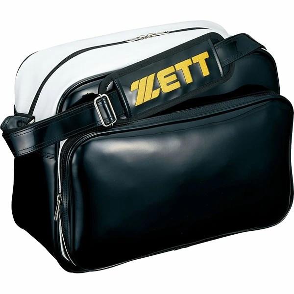 ※店頭在庫品■メーカーゼット（ZETT）■品番BA597■品名セカンド バッグ ショルダータイプ■カラー(1911)ブラック×ホワイト■サイズ長さ40×高さ32×巾18cm容量：約22L ■品質・素材合成皮革(PVCエナメル)■特徴小型のセ...