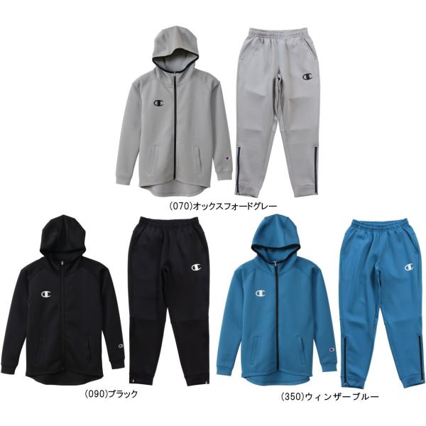※店頭在庫品■メーカーチャンピオン（CHAMPION）■品番CK-UB120 + CK-UB220■品名バスケット ジュニア用 ミニ ジップ スウェット パーカー + パンツ 上下セット■カラー(070)オックスフォードグレー(090)ブラ...