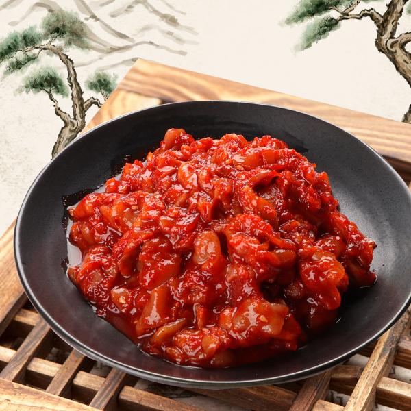 名称市場チャンジャ原材料名鱈の内臓、赤唐辛子粉、青唐辛子粉、にんにく、生姜、ゴマ、食塩、砂糖、調味料（アミノ酸）内容量500g賞味期限別途記載保存方法冷凍(-18℃以下)保存原産国名韓国特徴おいしい韓国産チャンジャです。ご飯のおかず、お酒の...