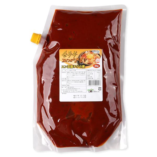 名称業務用純豆腐チゲソース原材料名混合味付け、チキンエキス、牛肉エキス、醤油、玉ねぎ、げん骨濃縮液、純豆腐チゲベース、大豆油、塩、にんにく、玉ねぎ粉末、水飴、胡椒、とうもろこしでん粉、長ねぎ内容量2kg賞味期限別途記載保存方法直射日光、高温...