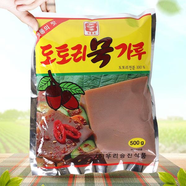 名称 トトリムク粉（ドングリムク粉）原材料名 ドングリ粉95％(中国産)、でん粉、塩内容量 500g賞味期限 別途記載保存方法 直射日光、高温多湿をさけて保存してください。原産国名 韓国調理方法 1.トトリムク粉と水を1：4比率でよくかき混...