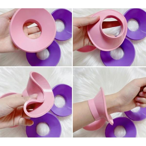 リストバンド シリコン　濡れ防止、リストバンド 洗顔用 吸水 手首バンド 袖濡れ防止、 洗顔用 手首バンド リストバンド 1ペア、 洗顔 リストバンド リストバンド アームバンド 袖 濡れ防止 服 濡れ防止洗濯不要、柔らかく使用簡単、袖が濡...