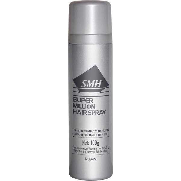 ※伝票に品名は明記されません※スーパーミリオンヘアーをとれにくくする専用スプレーです。気になる部分にふりかけてボリュームを出した後、このスプレーで仕上げることで、雨や風、スポーツなどの汗にも強く、自然な仕上がりを長時間キープします。