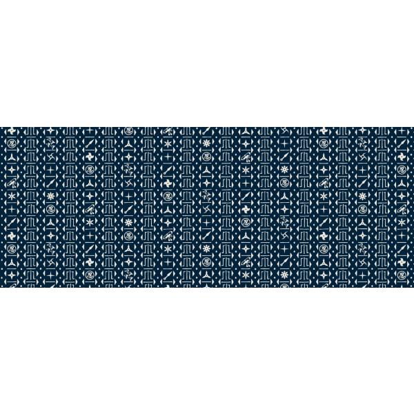 この手ぬぐいは顔料プリントで製作した手ぬぐいです。日本らしい小紋柄と、「手裏剣」など忍者の代表的な武器・道具を組み合わせた総柄の手ぬぐいです。「手裏剣」「くない」「まきびし」「巻き物」などが描かれています。・顔料プリント手ぬぐい・サイズ：約...