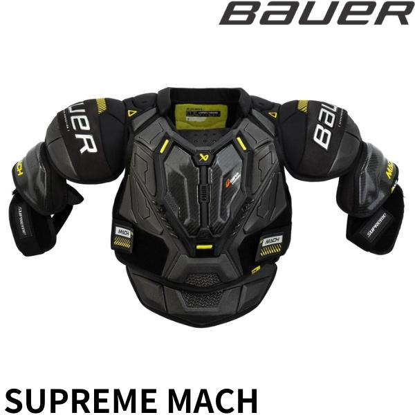 ■BAUER（バウアー）ショルダー　S23　SUPREME　MACH　SR●アクティブ モーション プロテクション：肩や腕の自然な動きを模倣する強力で薄型の保護を実現します。●CURV コンポジット：上腕二頭筋と胸骨の軽量素材が、可動性を制...