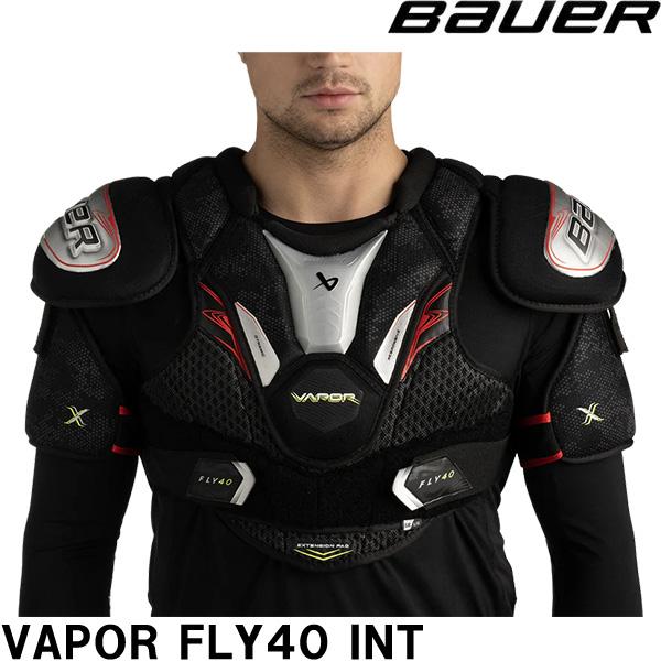 ■BAUER（バウアー）　ショルダー　SP　S25　VAPOR　FLY40　Inter見た目だけでなく、機能性も抜群のパッド。ショルダーキャップは、テーパードデザインに求められる保護力を提供し、改良されたフローティングスターナムが俊敏な動き...