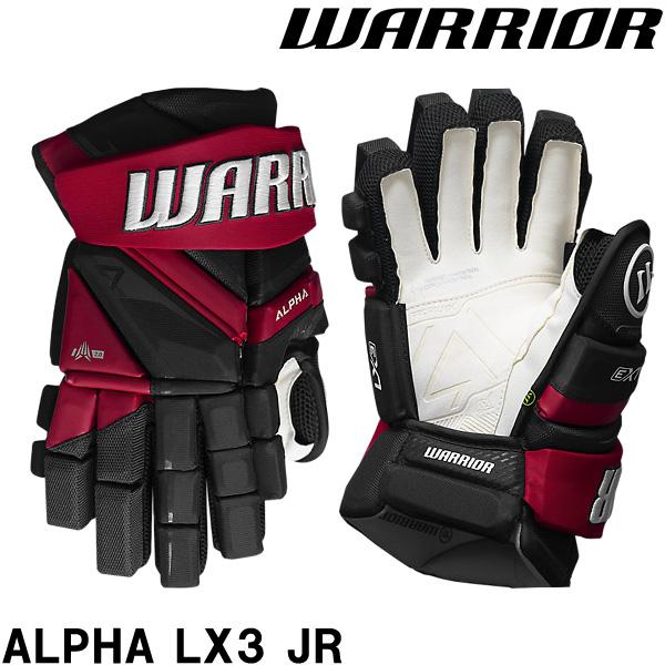 ■WARRIOR（ウォーリア）GLOVE　ALPHA　LX3　Junior●ハイブリッド テーパー フィット：手の自然な形状にフィットし、可動性を最大限に高め、保護性を向上。●PRO CUFF：可動範囲を広げてパックのハンドリングを向上。●...