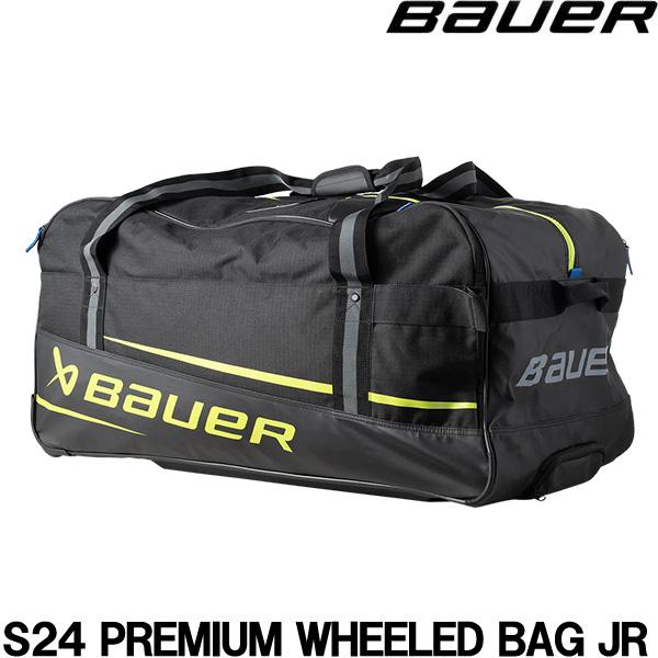 ■BAUER（バウアー）BAG　S24　PREMIUM　WHEELED　BAG　JR特大ホイールと頑丈なプルハンドルを備えているので、車からロッカールームまで荷物を運ぶのも楽々です。さらに、広々としたメインコンパートメントと豊富な収納スペー...