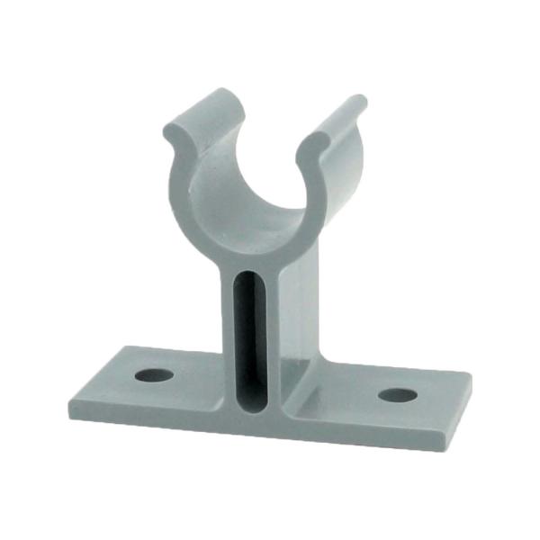 ・規格：VP用・サイズ：13Ａ・材質：塩ビ・パイプの付け外しがしやすいVP13パイプを壁面に沿って固定するための部品です。U字型のアーム構造で、パイプをしっかり包み込んで保持し、壁から少し離れた位置に固定できます。支え部分には取付穴があり、...