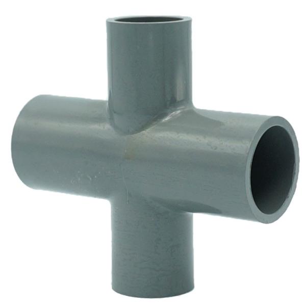 サイズ：25Aｘ20A材質：塩ビ25Aｘ20Aの十字ソケットです。4方向にパイプを差し込み、内部で連通させることができるため、分岐や交差接続に最適です。浄化槽や水処理設備、工場配管など、限られたスペースで幹線と支管を整理して配管したい場面に...