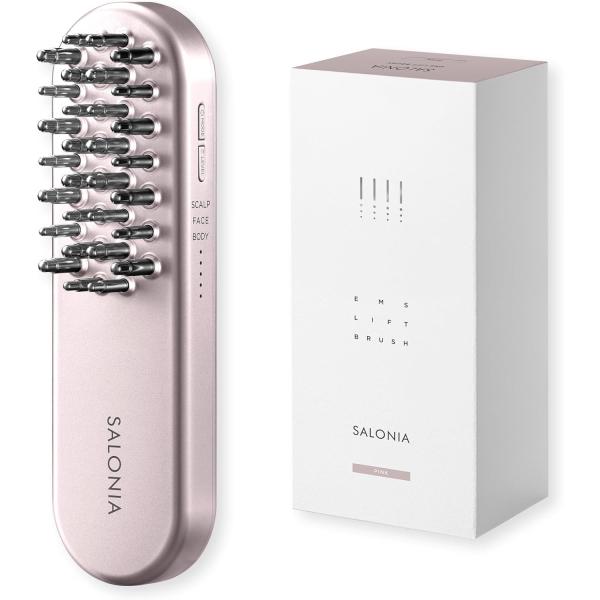 ・商品名SALONIA サロニア EMS リフトブラシ 電気ブラシ SAL25313PK ピンク 美顔器 電動頭皮ブラシ リフトアップ 表情筋 ボディ バッテリー式  リフトケア 筋トレ 防水・商品説明【ブレンド波形】独自のブレンド波形EM...