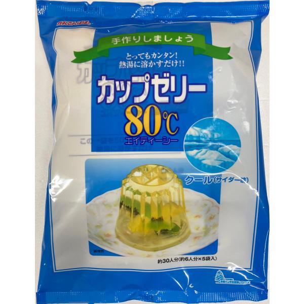 ■商品特徴かんてんぱぱのカップゼリーエイティーシーは海藻から作られたゼリーの素です。フルーツなどを加えてわが家のゼリーをお楽しみください。ラムネ風味で透明感があります。■原材料名糖類（砂糖、粉飴、ぶどう糖）、寒天、ゲル化剤（増粘多糖類）、酸...