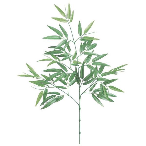 【サイズ：全長約70cm・葉6〜9.5cm】【 枝部分は針金にプラスチックコーティング・葉の部分はシルクタイプの化繊素材 】■小さめの笹なので、飾りをたくさん付ける場合は、別の笹竹商品をご検討下さい。