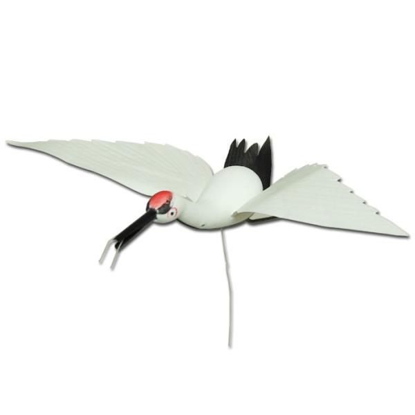 【高さ約11cm幅41cm（羽・足の曲げ方でサイズが変わります）】 【スチロール・紙製等】 羽・足には針金が入っており曲げの調整が可能です。 下に18ｃｍ程の針金が1本付いてますので固定が可能で、口部分にはモール等を付けることの出来るように...