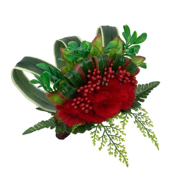 素材 ■造花（化繊）  サイズ ■約W18cm  商品について ■入荷時期で色が変わったりもします。御了承下さい。■花の部分を引っ張りますとクリップから抜けてしまう事がございますので付け外しの際は本体部分をしっかりお持ちください。