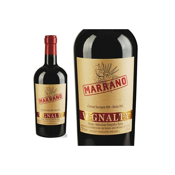 商品名：マッラーノ　ロッソ・デル・ヴェネトワイナリー：ヴィニャルタ英語表記：Marrano Rosso del Veneto I.G.T.I名称：赤ワイン内容量：750mlボディ：フルボディ生産地：イタリア　ヴェネト州ブドウ品種：カベルネ・...