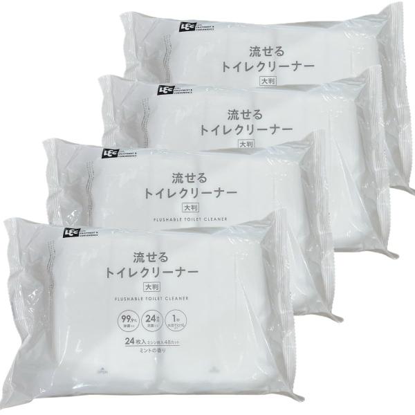 「LEC 流せるトイレクリーナー 大判 ミントの香り 24枚入り」は、爽やかなミントの香り付きで、トイレ掃除を簡単にする大判サイズの流せるクリーナーシートです。厚手で破れにくい設計のため、トイレの汚れをしっかり拭き取ります。使用後はそのまま...