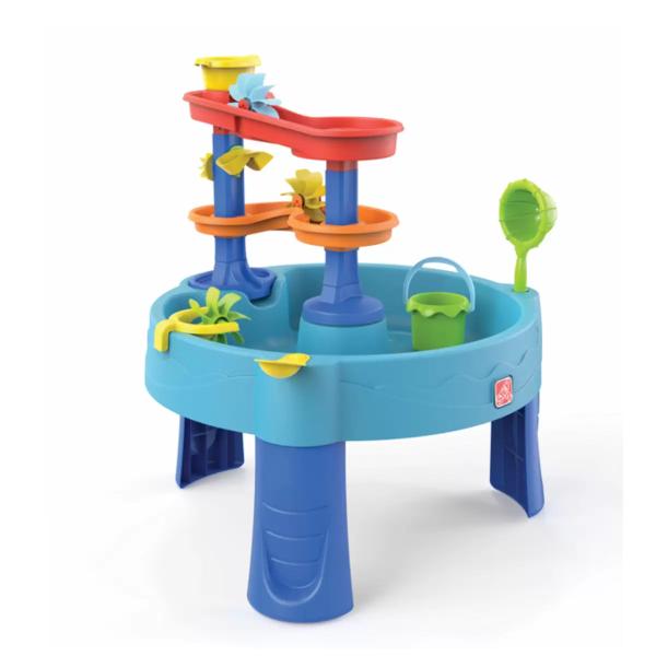 ・ブランド：STEP2（ステップ2）・商品名：ダブルキャスケーディング ラピッド ウォーターテーブル・対象年齢：1歳半〜5歳程度・サイズ：約88×71×73cm（組み立て時）・材質：プラスチック・セット内容：ウォーターテーブル本体、水遊びア...