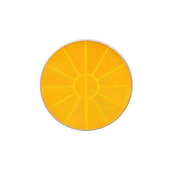 60.5支柱用Uバンド2個付レンズ：橙色500m前方からでもはっきり確認できる大型・高輝度のスーパーキングレンズ(直径300mm)を使用し、分離帯ノーズ部やカーブなどの危険な場所で警告効果を一層高めます。*メール便配送不可