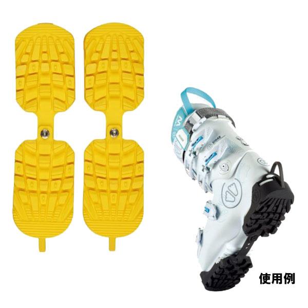 スキートラクションを使用すると、スキーブーツで自信をもって快適に歩くことが出来ます先端の先細りの形状により足の動きが容易になり、非対称のアイゼン設計により雪上での歩行がより安全になります。柔軟で抵抗力のあるゴム。靴のグリップを向上させる内側...