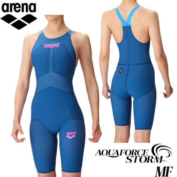 アクアフォースストーム MF ARN4005Wアリーナトップレーシングモデル。「AQUAFORCE STORM MF」。公式大会に出場するために必要なWORLD AQUATICS（世界水泳連盟）承認モデルです。アリーナ史上初のねじり構造によ...