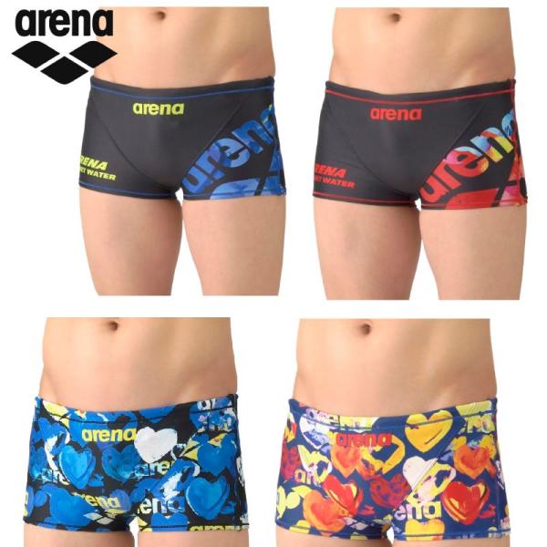 トレーニングカテゴリー「TOUGHSUITシリーズ」。バレンタインシーズンにぴったりなハート柄モチーフ。メンズでも着用しやすいハート柄とロゴ調を組み合わせた2種類のデザインを展開。前身頃と後身頃に黒の裏地付き。ショートレッグタイプ。カラーブ...