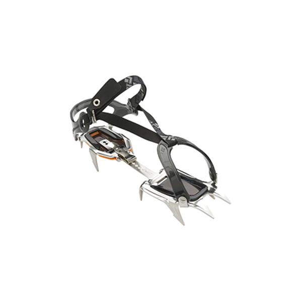 軽量かつ収納性に優れ、冬の低山、スキー登山、スノーハイク等に適した10本刃クランポン。・軽量コンパクトな10本刃デザイン・デュアルデンシティABSを標準装備サイズ   ワンサイズ(23〜29cm) 重　量   808g(1ペア、ABS含む)