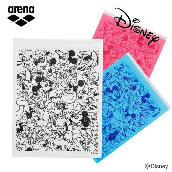 DISNEYデザインモデルのプルーフバッグです。約330mm（縦）×250mm（横）の薄型タイプです。平べったく、縦にして収納することができるため、リュックやトートバッグにほどよく収まります。アリーナが展開するDISNEYプロパーラインナッ...