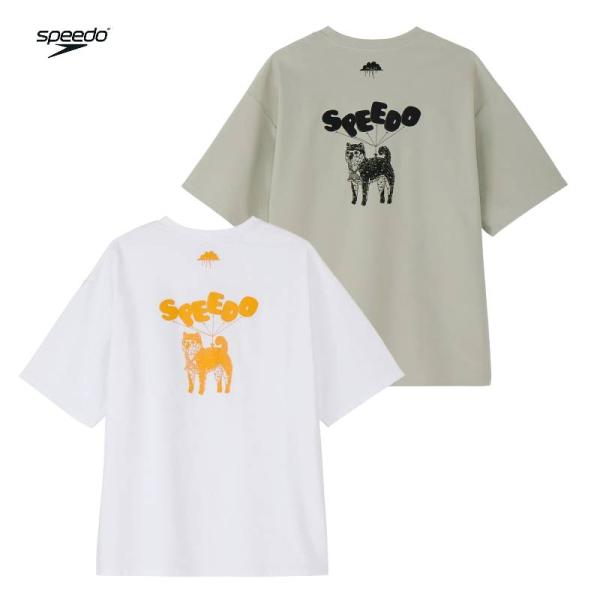 オーストラリア出身アーティスト「MULGA THE ARTIST（モルガ）」とのコラボレーション。バックプリントの柴犬が目を引くメンズラッシュガードTシャツ・UVプロテクト（UPF50＋、紫外線カット率95％以上）機能付き・水陸両用カラーW...