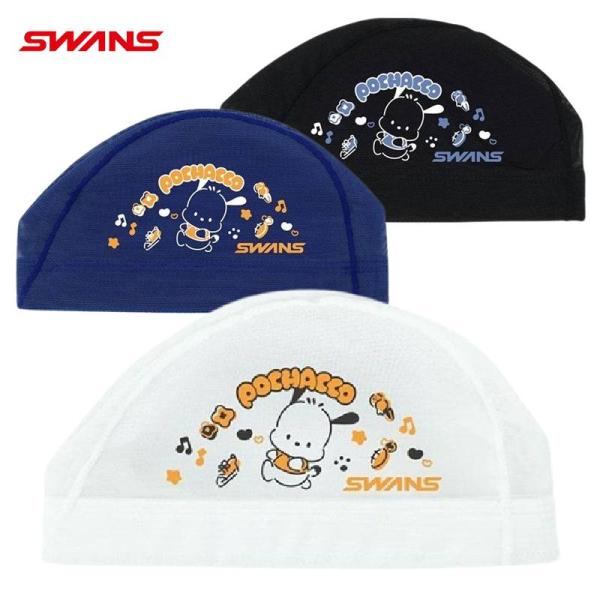 サンリオ　ポチャッコ　メッシュキャップ伸縮性に優れたパワーネットを採用したメッシュキャップ。ムレ感を感じることなく、快適に泳ぐことが可能。サイズMサイズ : 50cm〜55cmLサイズ : 54~59cm素材 ナイロン80％、ポリウレタン2...
