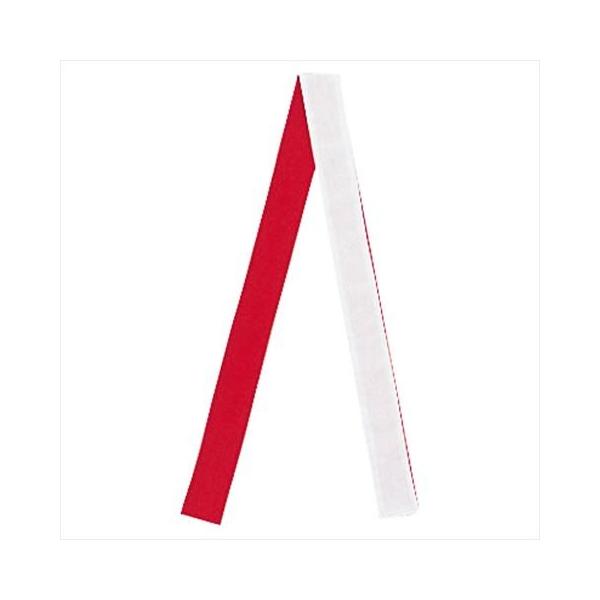 サイズ：４×１１０ｃｍ<br>素材：ポリエステル６５％、綿３５％<br>カラー：シロ×アカ<br>