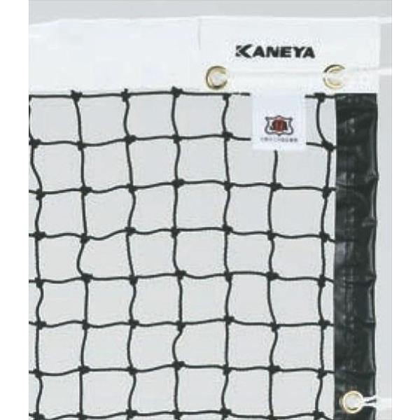 日本テニス協会推薦ネット。センターストラップ付。オールシングルネット、周囲テープ仕様。広口ネットバッグ付き。<br>材質：ネット／ポリエチレン、白帯／防汚ターポリン<br>サイズ：幅１．０７ｍ×長さ１２．６５ｍ&lt...