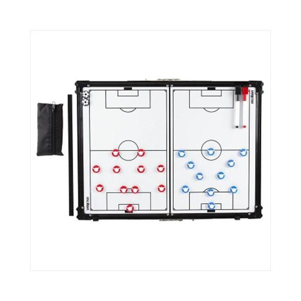 フルコート２面側で、２つのフォーメーションの説明ができます（左右で前半・後半、またはＡチーム・Ｂチーム）。フルコート１面側で、大きなフルコートを使ってわかりやすく説明ができます。<br>ボードサイズ：折りたたみ時/３０×４５ｃｍ...