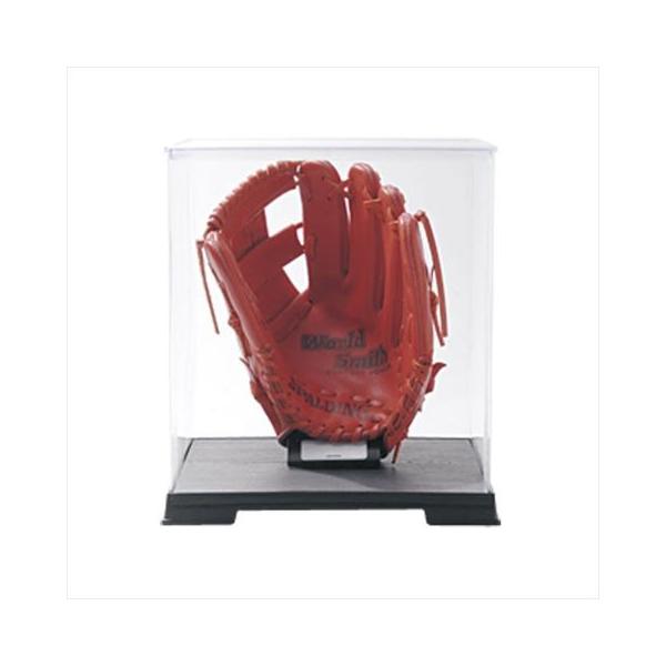 記念のグラブ・ミットが鮮やかに飾れる本格的ディスプレイケースです。グラブは別売りです。<br>サイズ：27ｃｍ角×高さ30ｃｍ<br>グラブ一般用<br>材質：スチロール樹脂、ＰＶＣ<br>