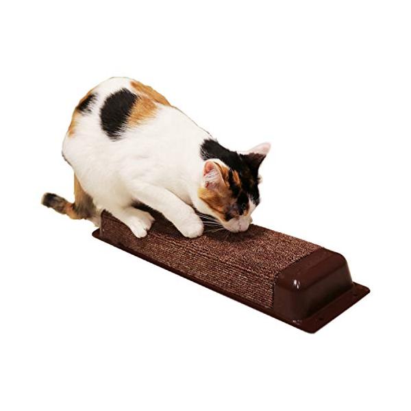 本体サイズ幅X奥行X高さ:51.5×12.5×5.7cm本体重量:0.445kg素材:本体:ポリエチレン カーペット:表/ポリプロピレン、裏/改質アスファルト原産国:中華人民共和国用途:爪とぎ猫用ホコリの出にくい