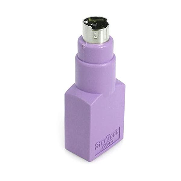 PS/2 6ピンMini-DINオス- USB AメスPS/2 - USB変換アダプタが付属品として含まれていたキーボードのスペアアダプタとして使えるように設計カラー:紫USB対応キーボードをPS/2に変換するアダプタ重量: ?0.01kg