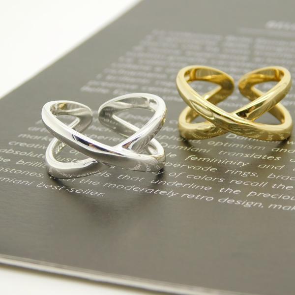 silver925リング〔ｃｒｏｉｘ クロワ〕　レディース アクセサリー リング　シルバー　ゴールド　指輪 重ね付け カジュアル 幅広 幅太 地金 人差し指 親指　大人 可愛い シンプル 贈り物