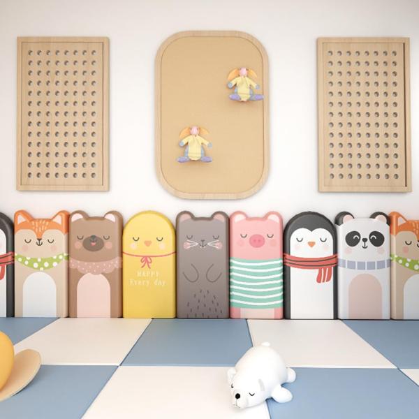 【ウォールクッション】サイズ50x25cm厚さ:3.2cm 美しく、安全で、環境に優しく、ノイズを遮断し、効果的に遊んでいる間の子供の怪我を防ぎます。【安全保護】赤ちゃん 壁 クッションは環境に優しい水性塗料で染色され、有害な化学臭を発しま...