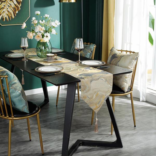 ★【テーブルランナー サイズ（CM）】33*160 33*180 33*200 33*220 33*240 【カラー】ベージュ グリーン★家と台所の装飾、ダイニングテーブルランナー、コーヒーテーブルランナー、などとして完璧に使用する。テーブ...