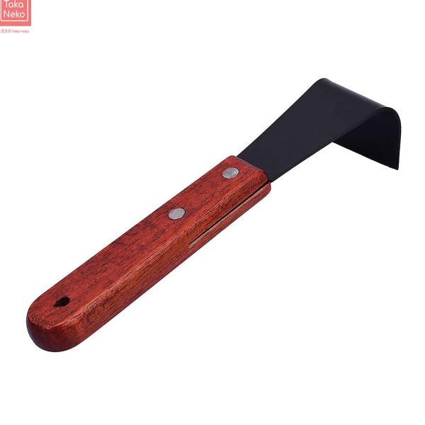 【商品の?明】古くなった木の皮を削り、害虫対策をするための道具です。除草、樹皮の削り取り、野菜の植え付け、果樹の接ぎ木などに使用できます。通常の鎌などでは深く削れすぎて樹木を傷つけてしまいますが、これなら必要な部分だけ削り取ることができます...
