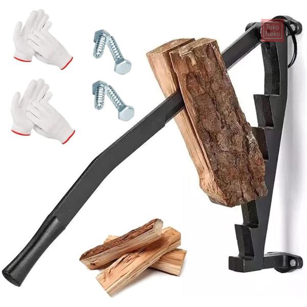薪とキンドリングのセパレーターは壁掛け式で、暖炉のそばや壁に簡単に掛けることができます。ウッドスプリッターの特徴は、鋭い刃や動く刃が手を通らないことです。柱を持ち上げ、丸太を置き、ブレードを引き下げます。丸太を簡単に分割するために追加のハン...
