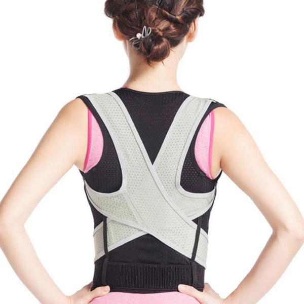 メッシュ生地猫背矯正ベルト 男女兼用 背筋補正ベルト 背筋サポーター 姿勢トレーニング 姿勢を改善し、肩と背中の痛みを和らげる (Size : XL)