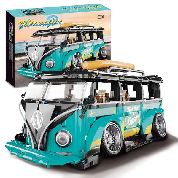 コンセプトカーセット： 本製品はハワイ風の色彩を採用し、シルバーグレーのホイールを組み合わせ、スペシャルなブロックカーです。そのほか、車に詳しいプレイヤーは、JDMスタイルの改造を採用していることを発見するでしょう。大胆なデザインです。開閉...