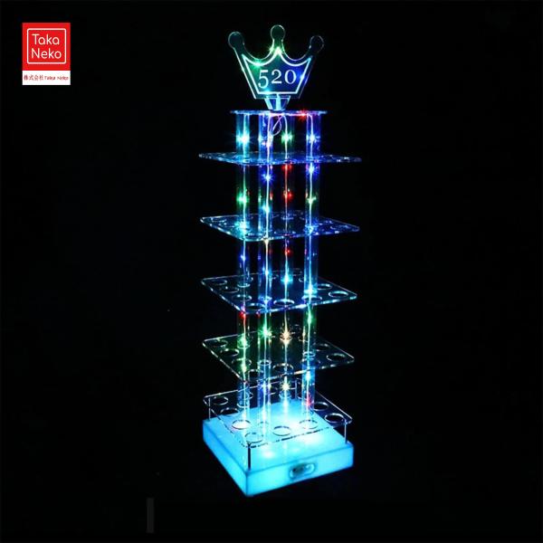 【ロマンチックな数字の意味】：ワインラックの上部には「520」や「1314」といったロマンチックな数字が刻まれています。「520」は「愛しています」と同音異義語で、「1314」は「一生」を意味し、バー、パーティー、カラオケなどのエンターテイ...