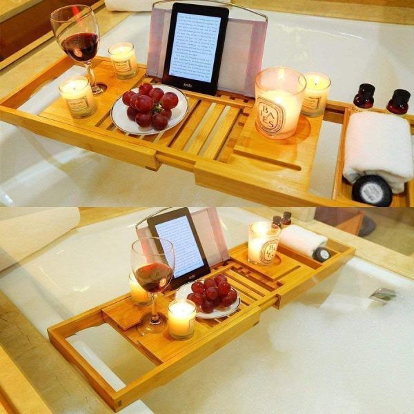 SUNSHINE-SHOPのバスタブトレー バスタブラック 竹製 バステーブル お風呂用 バスグッズ 伸縮式 (70-105.5)x22cm:yugangjiaならYahoo!ショッピング！ランキングや口コミも豊富なネット通販。更になPay...