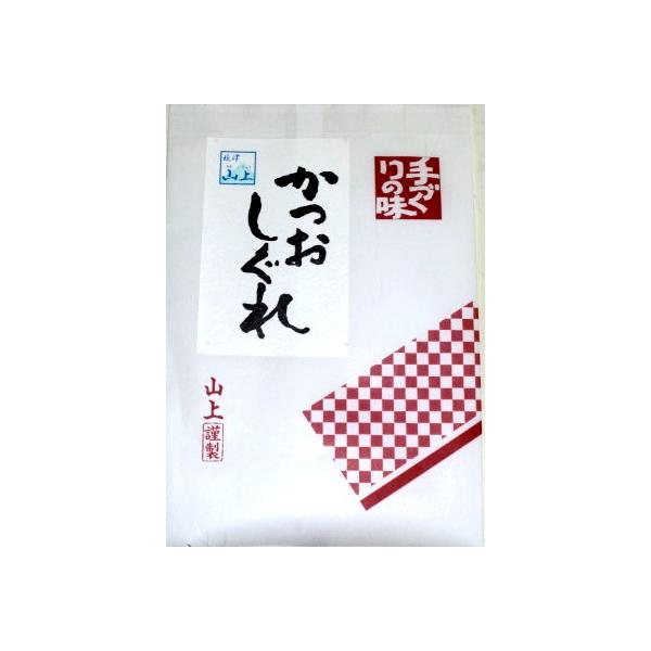 かつおの身をほぐし、お子様からお年寄りの方までお召し上がりやすく仕上げました。暖かいご飯にのせても、おにぎりに混ぜてもおいしいしぐれ煮です。原材料：かつお　醤油（大豆・小麦）　粗糖（種子島産）　国産丸大豆醤油（大豆・小麦）　生姜（国産）賞味...