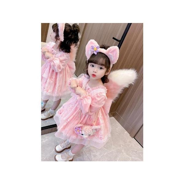 リーナ・ベル コスプレ 子供用 ステラコスプレ 長袖 子供 コスプレ 衣装  ハロウィン 変装 かわいい キッズ こども  ガールズ チュールワンピース 材質：良質な綿などの生地を使用し 精緻に作られて 柔らかい肌触り かく快適な着心地が良...