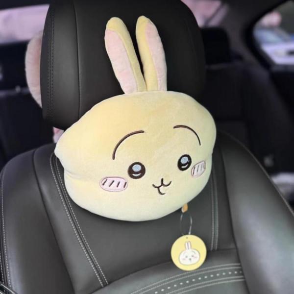 ちいかわ ヘッドレスト 首まくら腰 クッション かわいい ネックパッド 可愛い 車 ランバー   抱き枕 首枕うさぎ ハチワレ 車中泊 運転席 旅行 車用品 【高品質】：車ネックピロー と車用腰枕 は厳選された4シーズンの素材で、敏感な首や...