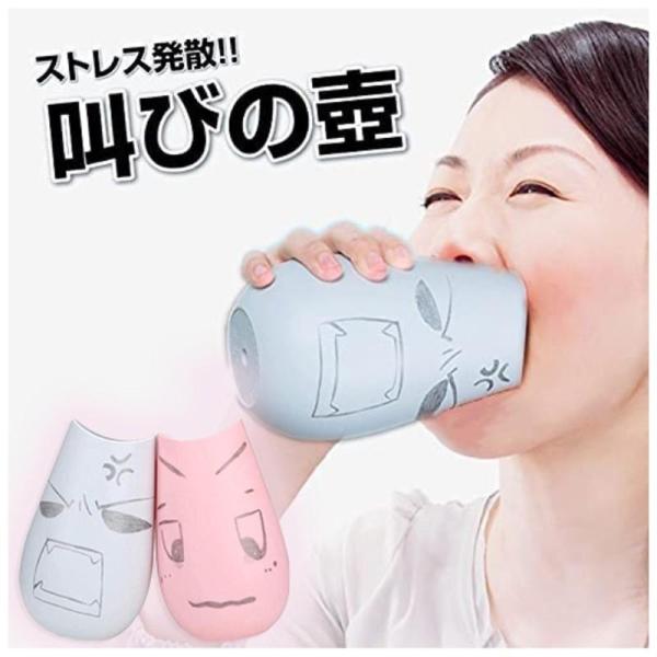 壺に向かって大声で叫べ！！普段イライラしたり、ストレスが溜まってませんか?サイズ：11×7.5cmボトル口径：約7 cmカラー：ブルー/ピンクそんな時に人はなぜか大声で叫びたくなるものです。でも自宅で大声を出すことは近所迷惑を考えるとなかな...