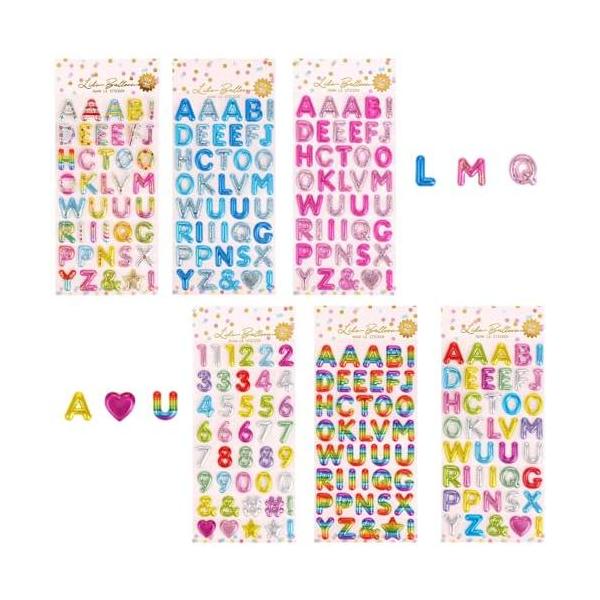 製品仕様 このセットにはシルが6枚入 シール 可愛い、その中にはアルファベットシールが5枚、デジタルシールが1枚、1枚シールの上には41個のシールがあり、小さなシールの高さは：2 cm。色彩が豊富で、デザインが多様で、十分な数で、あなたの多...